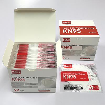 China White Folding Half KN95 Respirator Face Masks Anti PM2.5 Individual Package for sale