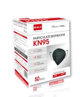 China Foldable Black KN95 Respirator Mask , KN95 Respirator Protective Mask FDA CE Certification for sale