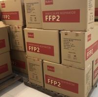 China Foldable FFP2 Protective Face Mask，Nonwoven Fabric And Meltblown Fabric , Black Surface & White For Lining Layer for sale