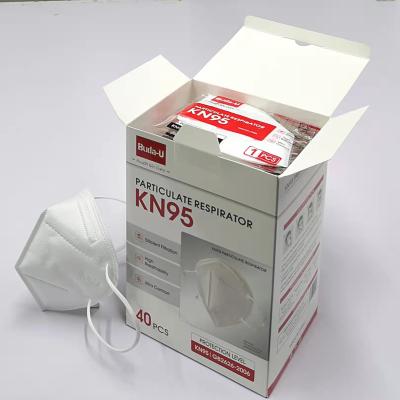 China FDA EUA Listed 5 Layer KN95 Particulate Respirator 40pcs for sale