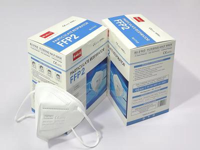 China Male and female adult universal folding half mask FFP2 mask , 5 Layers White or Black for sale
