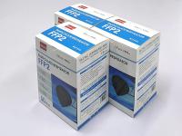 China CE0370 Standard FFP2 Protective Mask Black And White Without Breathing Valve for sale