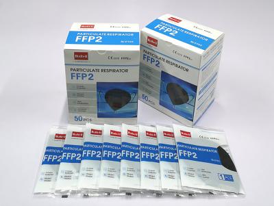 China CE0370 Standard FFP2 Protective Mask Black And White Without Breathing Valve for sale