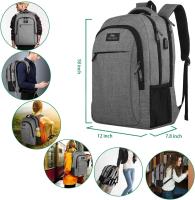 China Anti Theft Laptop Backpack with USB Charging Port 15.6 Inch Travel Backpack for Men Women College for sale
