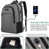 China Anti Theft Laptop Backpack with USB Charging Port 15.6 Inch Travel Backpack for Men Women College for sale