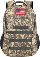 China 40L Military Camo Backpack for Boys with USB Charging Port, Tactical School Backpack for sale