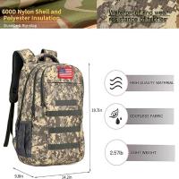 China 40L Military Camo Backpack for Boys with USB Charging Port, Tactical School Backpack for sale