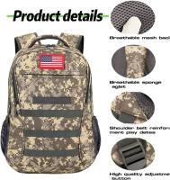 China 40L Military Camo Backpack for Boys with USB Charging Port, Tactical School Backpack for sale