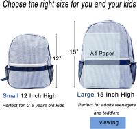China Seersucker Toddler Backpack 15x13.5x4 Inch Cute Kids School Bookbag for 8-12Y with Adjustable Straps for sale