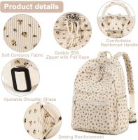 China Mini Corduroy Backpack for Women Girls Water Resistant Small Daypack 13x11x5.1 inch for sale