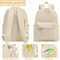 China Mini Corduroy Backpack for Women Girls Water Resistant Small Daypack 13x11x5.1 inch for sale
