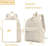 China Mini Corduroy Backpack for Women Girls Water Resistant Small Daypack 13x11x5.1 inch for sale