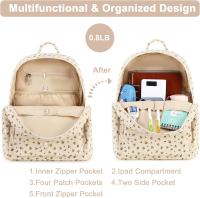 China Mini Corduroy Backpack for Women Girls Water Resistant Small Daypack 13x11x5.1 inch for sale