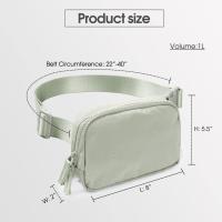 China 2-Way Zipper Unisex Belt Bag 7.5x5x2 Inch Adjustable Fanny Pack Waist Pouch for Travel Hiking for sale