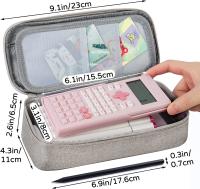 China Large Canvas Pencil Case 9x4.3x2.4in 5 Compartment Zipper Pouch for Adults Stationery Organizer for sale