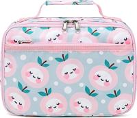 China Bluboon Corduroy Insulated Lunch Bag 8.7x6.3x7.5 Inch Strawberry Beige School Tote Cooler for sale