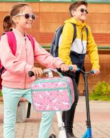 China Insulated Lunch Bag for Kids 10x4.7x7.8 Inch Leak Proof Reusable Girls Lunch Box with Water Bottle Holder for sale