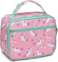 China Insulated Lunch Bag for Kids 10x4.7x7.8 Inch Leak Proof Reusable Girls Lunch Box with Water Bottle Holder for sale
