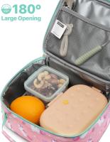 China Insulated Lunch Bag for Kids 10x4.7x7.8 Inch Leak Proof Reusable Girls Lunch Box with Water Bottle Holder for sale
