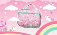 China Insulated Lunch Bag for Kids 10x4.7x7.8 Inch Leak Proof Reusable Girls Lunch Box with Water Bottle Holder for sale