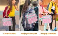 China Insulated Lunch Bag for Kids 10x4.7x7.8 Inch Leak Proof Reusable Girls Lunch Box with Water Bottle Holder for sale