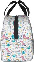 China Colorful Doodle Animals Unicorn Dinosaur UFO Reusable Insulated Lunch Bag 22x20x13 cm Waterproof Tote Box for sale