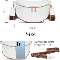 China Women's Vegan Leather Crossbody Bag 9.8x3.5x6.3 inch Adjustable Strap Fanny Pack for sale