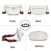 China Women's Vegan Leather Crossbody Bag 9.8x3.5x6.3 inch Adjustable Strap Fanny Pack for sale