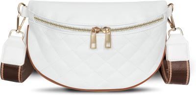 China Women's Vegan Leather Crossbody Bag 9.8x3.5x6.3 inch Adjustable Strap Fanny Pack for sale