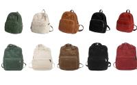 China Small Backpack Purse for Women Cute Mini Backpack Purse Aesthetic Backpack Tiny Corduroy Backpack Mini Bookbag Purse for sale
