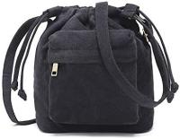 China Women Canvas Crossbody Bucket Bag 7.48x9.45x4.33 Inch Adjustable Strap Drawstring Purse for sale