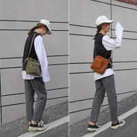 China Women Canvas Crossbody Bucket Bag 7.48x9.45x4.33 Inch Adjustable Strap Drawstring Purse for sale