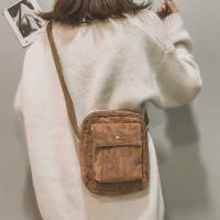 China Corduroy Shoulder Tote Bag Women Crossbody Handbag Mini Canvas 17.5cm 21.5cm for sale