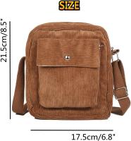 China Corduroy Shoulder Tote Bag Women Crossbody Handbag Mini Canvas 17.5cm 21.5cm for sale