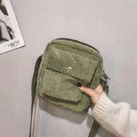 China Corduroy Shoulder Tote Bag Women Crossbody Handbag Mini Canvas 17.5cm 21.5cm for sale
