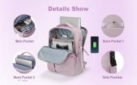 China Lightweight Waterproof Laptop Backpack 30x13x43cm with USB Charging Port for Travel Work College for sale