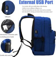 China Water Resistant Travel Backpack 600D Oxford Fabric with USB Charging Port 15.6 Laptop for sale