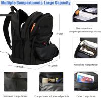 China Water Resistant Travel Backpack 600D Oxford Fabric with USB Charging Port 15.6 Laptop for sale