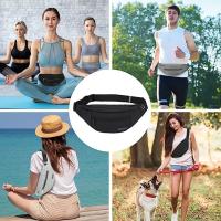 China Large Crossbody Fanny Pack 4 Zipper Pockets 14.3x5.9x3.5 Inches Water Resistant Travel Running Belt Bag for sale