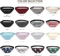 China Large Crossbody Fanny Pack 4 Zipper Pockets 14.3x5.9x3.5 Inches Water Resistant Travel Running Belt Bag for sale