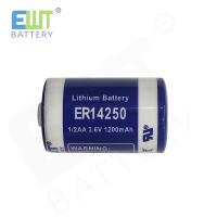 China 3.6v  lithium thionyl chloride li-SOCl2 ER14250 3.6V 1200mAh 1/2AA TL-4902, TLL-5902, LS14250, XL-050F, SB-AA02, PT-2150 for sale