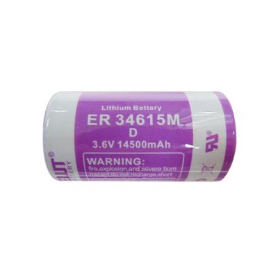 China High Rate Lithium Thionyl Chloride Battery Cylindrical 3.6V lithium Battery Cell ER34615M for sale