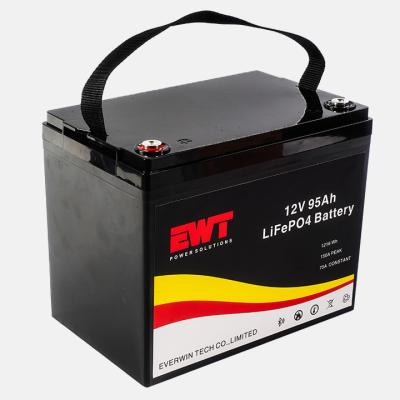 China Electric Boat Replacement 12.8V 95Ah Lithium Iron Phosphate Battery 12V IFR32700 Lithium Ion Battery Pack for sale