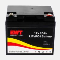 China Balck 12V 60Ah LFP Lithium Iron Phosphate Battery Pack for Solar Energy System Replacement for sale