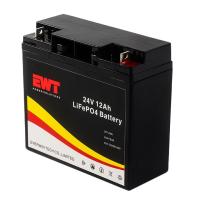 China 24V 12AH VRLA Lifepo4 Battery Deep Cycle Lithium Iron Phosphate Battery Max discharge current 10A Continuous The charging ratio 0.2C for sale