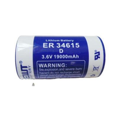 China ER34615 3.6v 19ah lithium thionyl chloride battery for sale