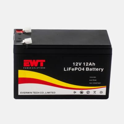 China 12V 12Ah LiFePO4 Battery With Ultra Wide Temperature Range Ebike Emotor DIY Available for sale