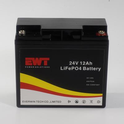 China Rechargable LFP LifePo4 Battery Pack 24V 12AH For UPS Solar System for sale