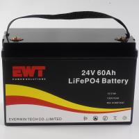 China EWT LiFepo4 Battery Pack 24V 60AH With Big LCD Screen Monitoring Capacity for sale