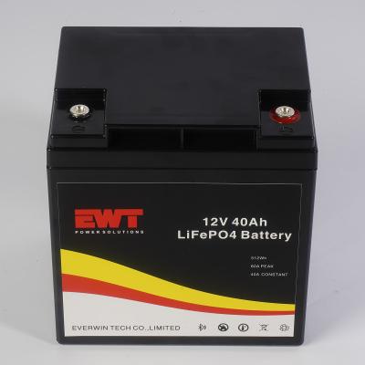 China Customized Outdoor Large 12V 40AH Lifepo4 Battery with Dust And Water Protection 14.6V Input Voltage for sale